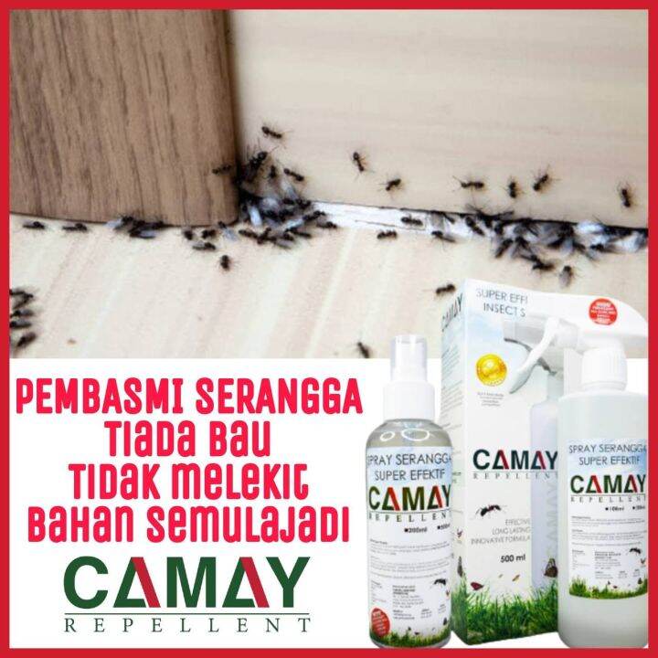 Camay Repellent 200ml Spray Serangga Natural Kutu Semut Pepijat Lipas ...