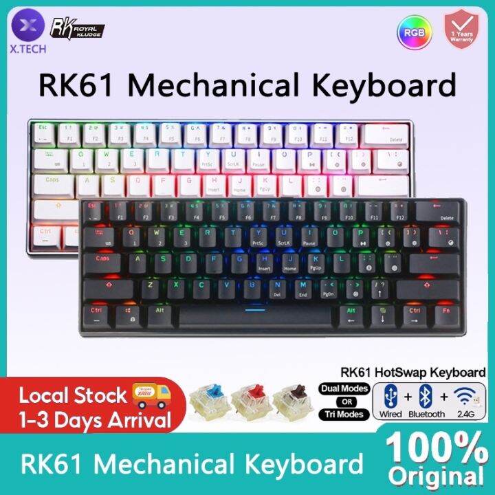 keyboard Royal Kludge RK61 mechanical keyboard Dual/Three Modes Hot ...
