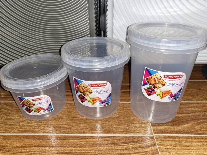 garapon REUSABLE Food canister / storage / powder container - round ...