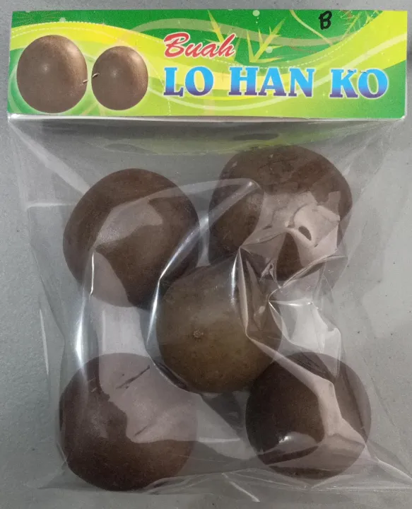 [BUAH] 5 PIECE LO HAN KUO BULAT Hitam/ LUO HAN GUO Hitam / LOHANKO ...