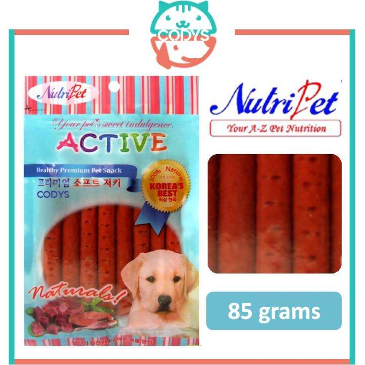 NUTRIPET Active Healthy Jerky and Snack Cut Premium Dog Treats (85g) | Lazada PH