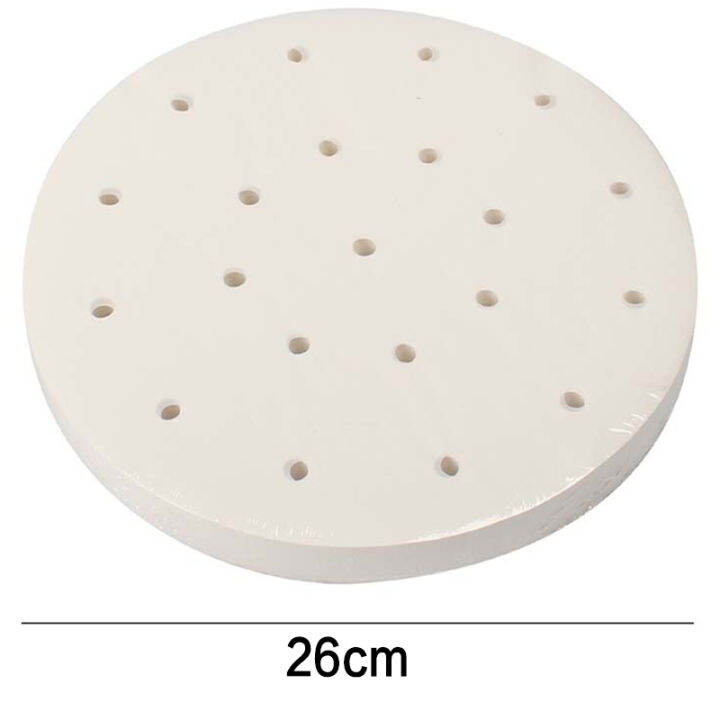 100pcs Steamer Pad Paper Dimsum Paper Perforated Wood Pulp Papers Steam ...