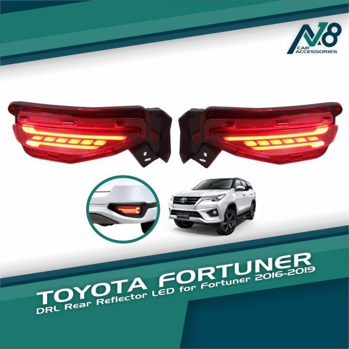 Toyota Fortuner LED DRL Rear Reflector Lamp 2016-2020 | Lazada PH