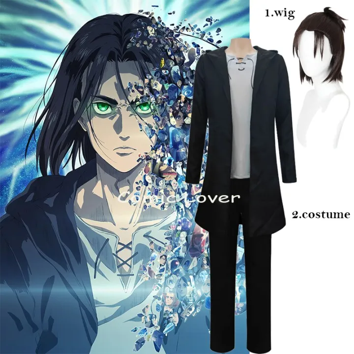 Attack on Titan Eren Jaeger Anime Costume Japanese Comic Daily Cosplay ...