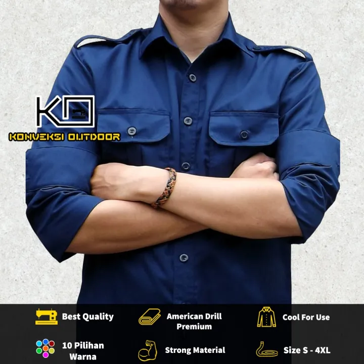 BAJU KEMEJA PDL LAPANGAN OUTDOOR PREMIUM PRIA LENGAN PANJANG - Seragam ...