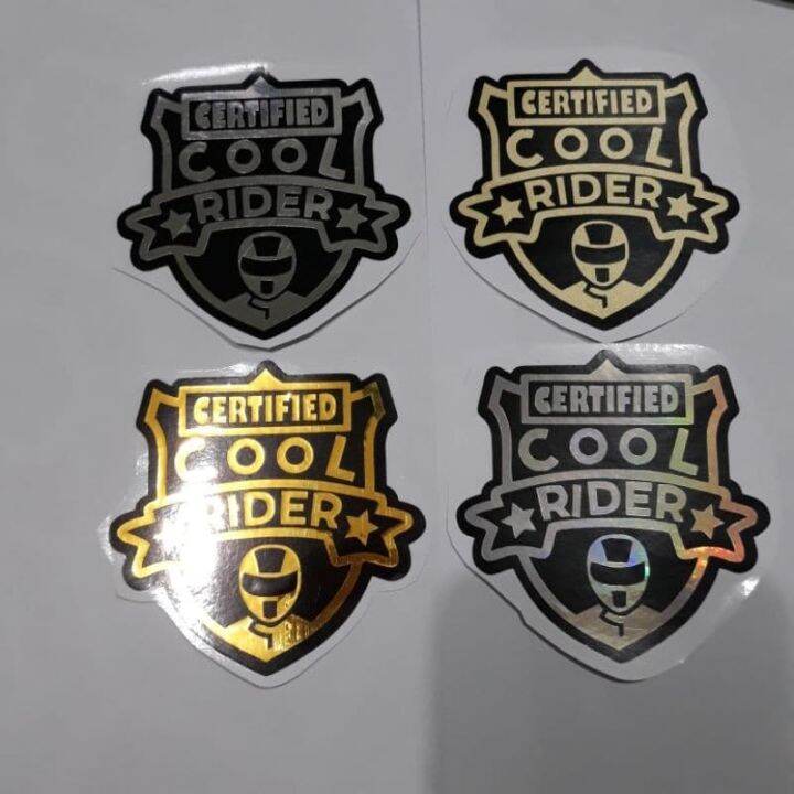 Cool Rider - Badge Sticker Decal in Silver, Gold & Hologram | Lazada PH