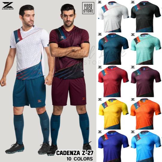 (ของแท้ 100%) เสื้อกีฬา คาเดนซ่า Cadenza Z-27 ผ้าไมโครแอร์ดอท ทอลายจุดกระจายทั่วผืน มีรูบนผ้า ...
