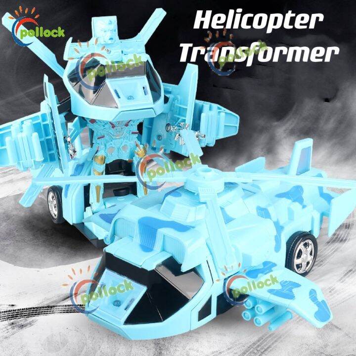 Hot ∈ Beautiful Color Helicopter Fighter Transform into Robot with good ...