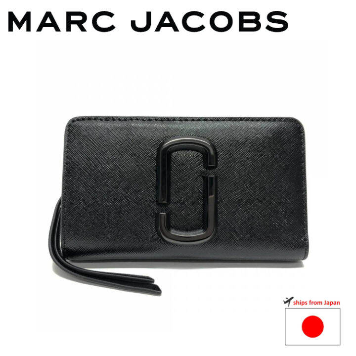 MARC JACOBS กระเป๋าสตางค์หนังสแนปช็อตขนาดกะทัดรัดหลาย M0014281-088 ...