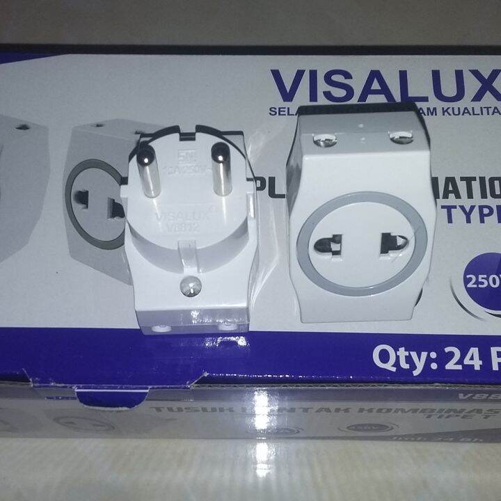 Steker Arde T Multi Warna Colokan Cabang 3 Visalux | Lazada Indonesia
