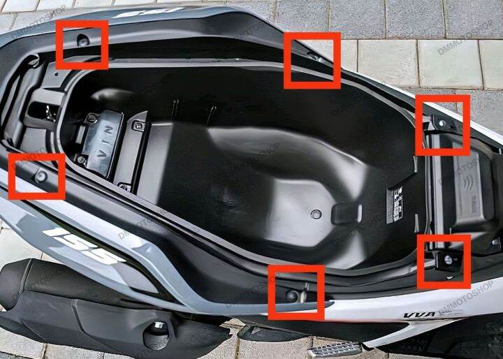 HENG Gold/White Bolt Set - 6-Piece for Aerox V1-V2 Under Seat ...