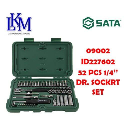 [LOCAL]SATA 09002 52PCS 1/4'' DR. SOCKET SET | Lazada