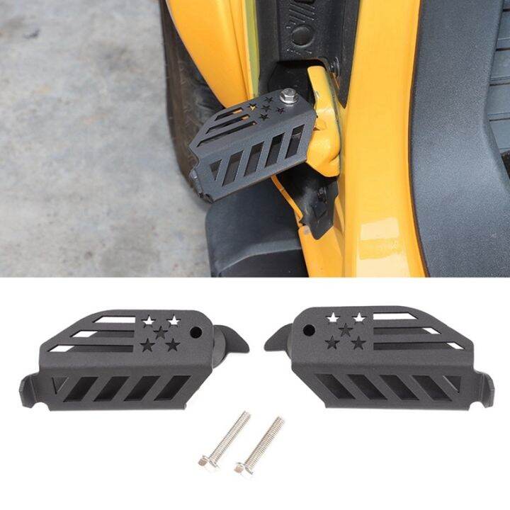 Folding Foot Pegs Rest Pedals For Ford Bronco 2021 2022 Accessories Front Door Off Exterior
