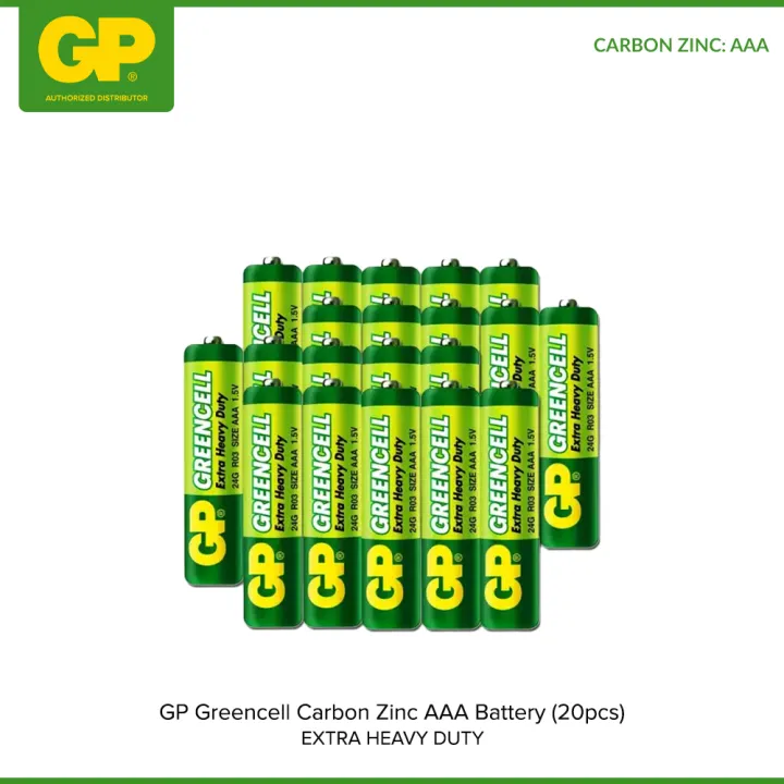 GP Greencell Carbon Zinc AAA Batteries Pack of 20 | Lazada PH