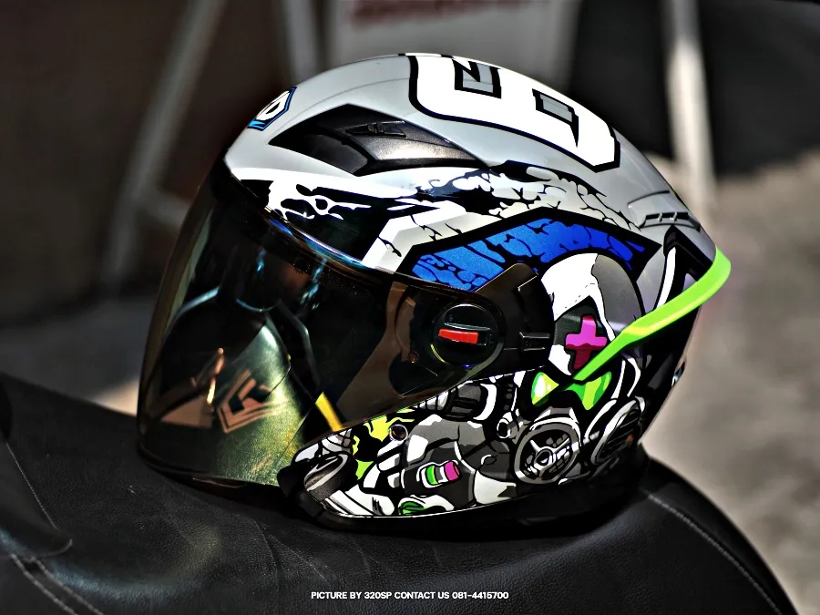 หมวกกันน็อค RD AIR FORCE 1 XXL เกมเมอร์ขาว #9 | Thisshop