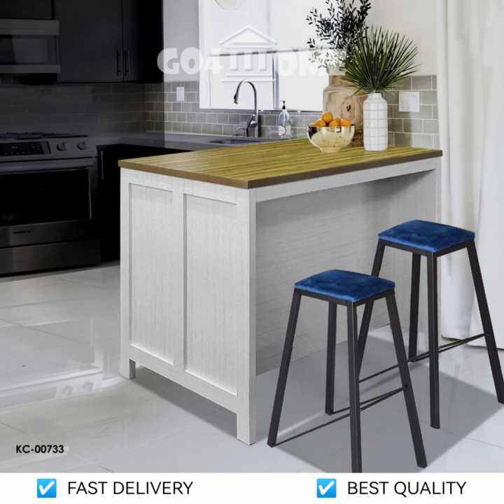[GO4HOME] Kitchen Island With 2 Stools / Kitchen Cabinet / Dining Table ...