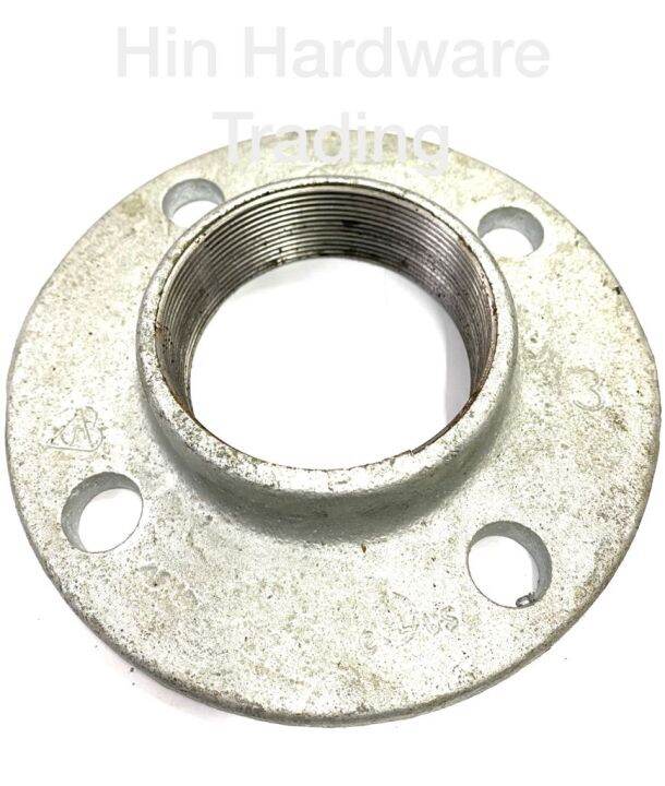 Galvanized Iron ( GI ) Round Flange 80mm ( 3" ) (T/E) HOLE : 4 GIFLG080 ...