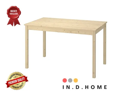 [ IKEA ] INGO - 🔥 4 Seats Pine Wood Dining Table 120CM Home Restaurant ...