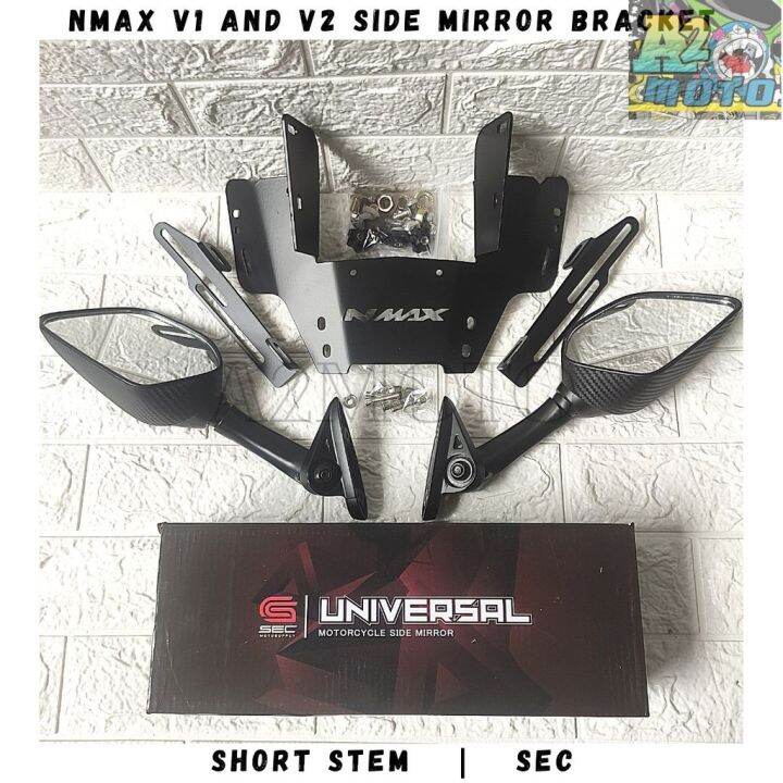 NMAX 2020 2021 V2 Visor Bracket w Side Mirror and CP holder Tube NEMO ...