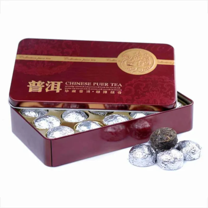 2021/2022 Yr Mini Shen Puerh Silver Tin Foil Packing Tuocha Raw Puer ...