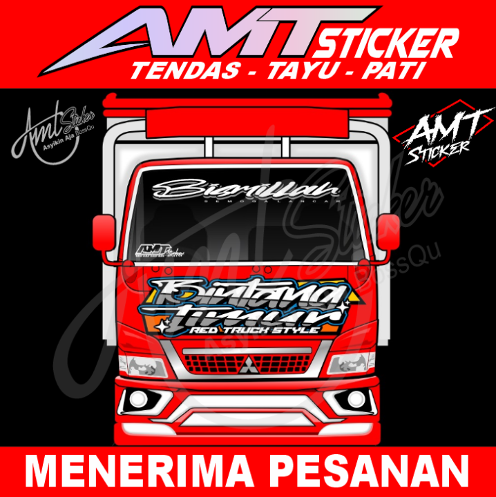 Stiker Truk Canter - Sticker Kabin + Kaca Depan Truck - Bisa Custom ...