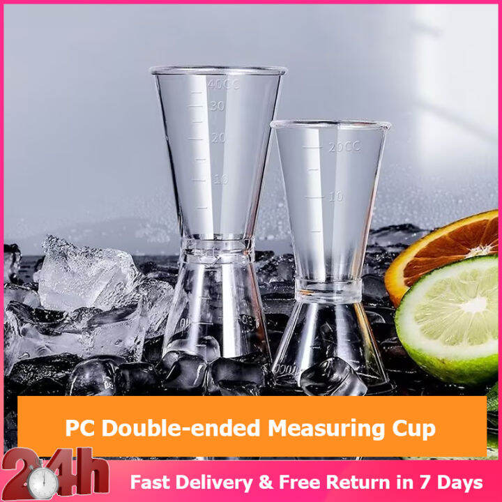 [Ready Stock+100% Original] Acrylic Double Clear Jigger 100ml/40cc Measuring Cup | Lazada PH