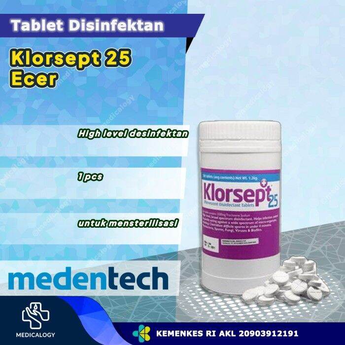 Antiseptik Tablet Desinfektan Klorsept 25 Ecer | Lazada Indonesia