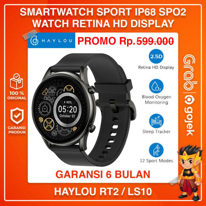 HAYLOU RT2 / LS10 Smartwatch Sport SpO2 IP68 Jam Tangan Retina HD ...