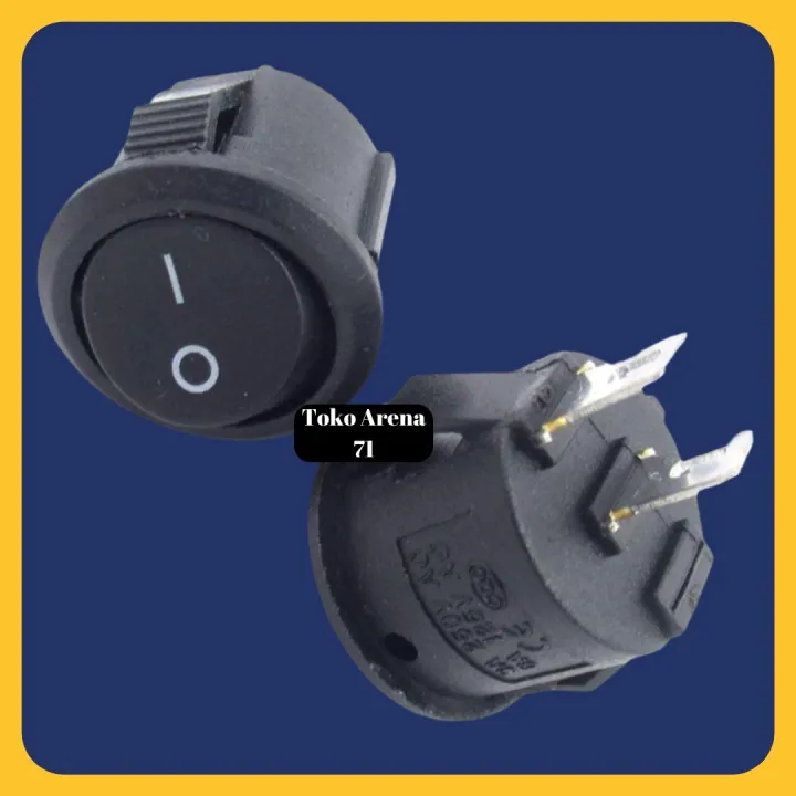 Rocker Switch Saklar Bulat Hitam 2 Pin | Lazada Indonesia