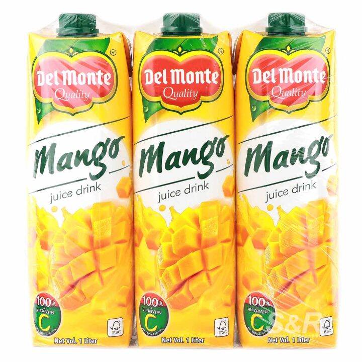 Del Monte Mango Juice Drink (1L x 3pcs) | Lazada PH