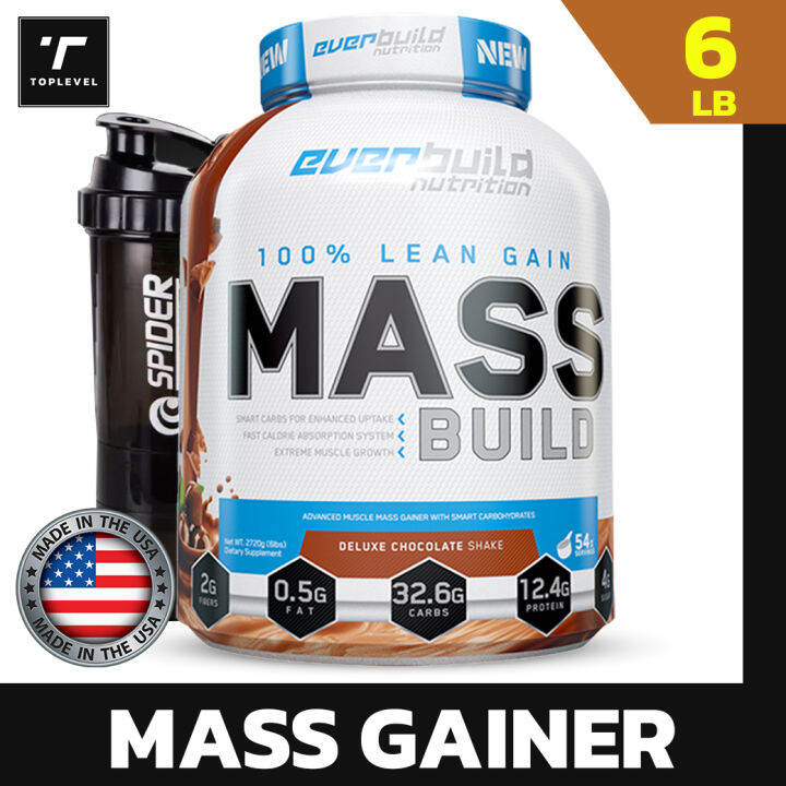 Everbuild Nutrition Mass Build 100 Lean Gain Mass Build 6 Lbs 54