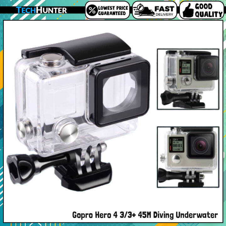 TECHHUNTER 45m Diving Underwater Waterproof Case for GoPro HERO 4 3/3+ | Lazada PH