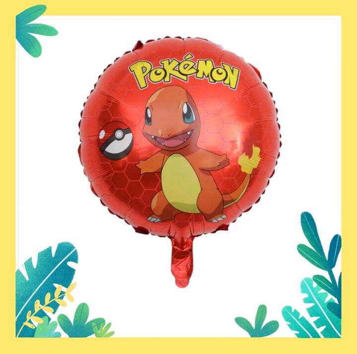 Red Charmander 18 inches Round INS Pokemon Go theme happy birthday ...