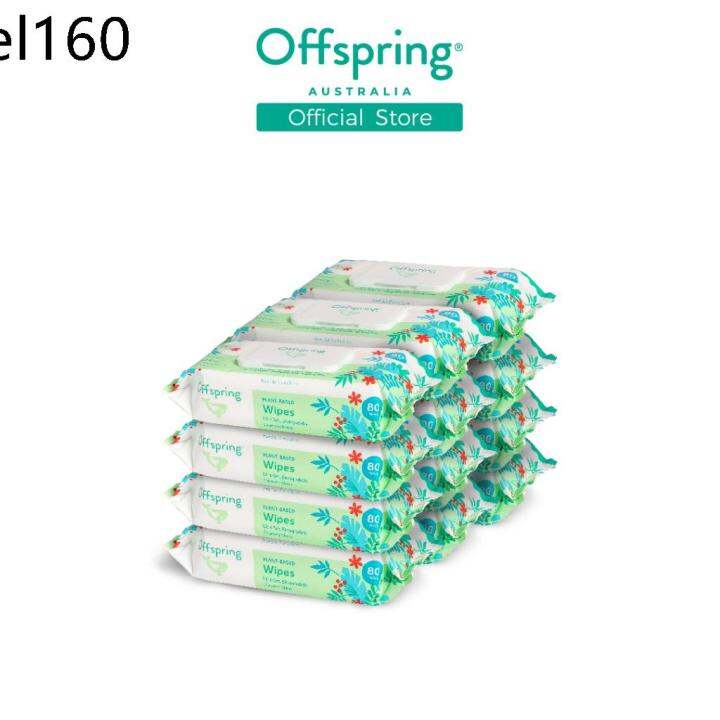 strong cleaning power ⚘Offspring Plant-Based Wipes (80ct x 12 Packs ...