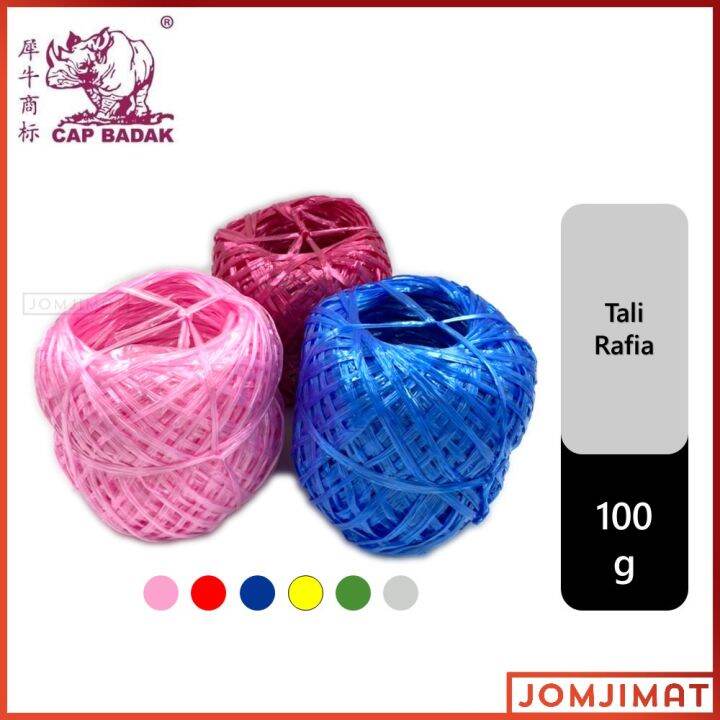 Cap Badak Rafia String 100g / Tali Rafia Halus / Plastic String Rope ...