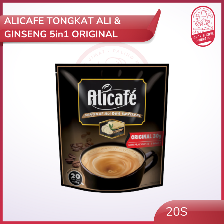 Alicafe Tongkat Ali & Ginseng Original 5in1 (20 sachet x 30g) - 600g | Lazada