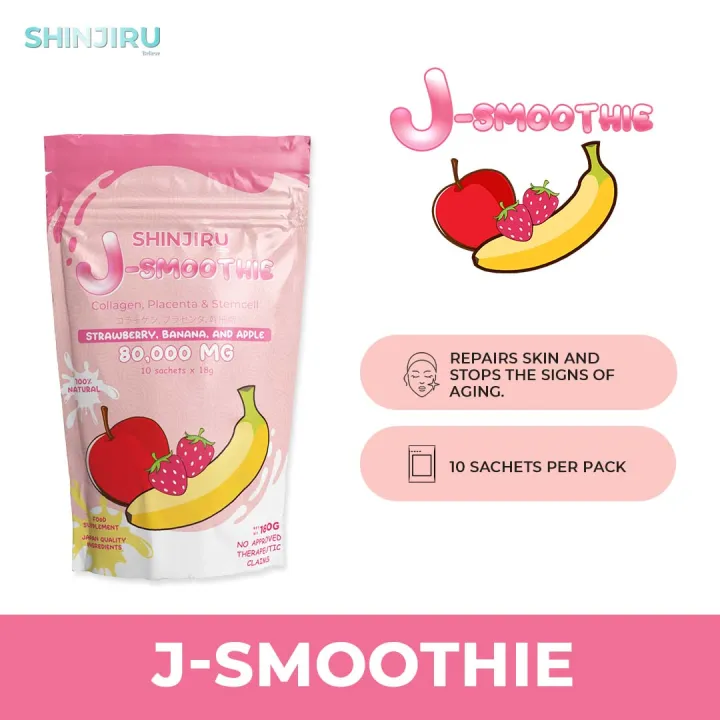 Shinjiru J-Smoothie Collagen Placenta Stem Cell 10 sachetsx18g 80000mg ...