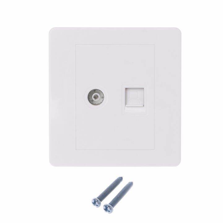 RJ45 Network Sockets Adapter TV Antenna Coaxial Wall Mount Output ...