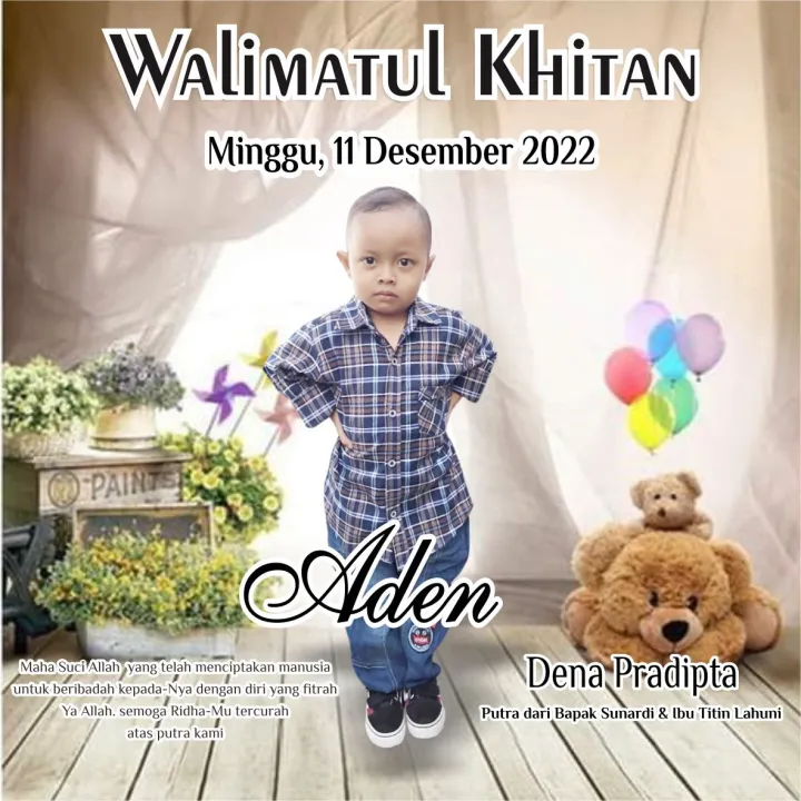 Banner Khitanan I Spanduk Khitanan ukuran 1 meter x 1 meter | Lazada ...