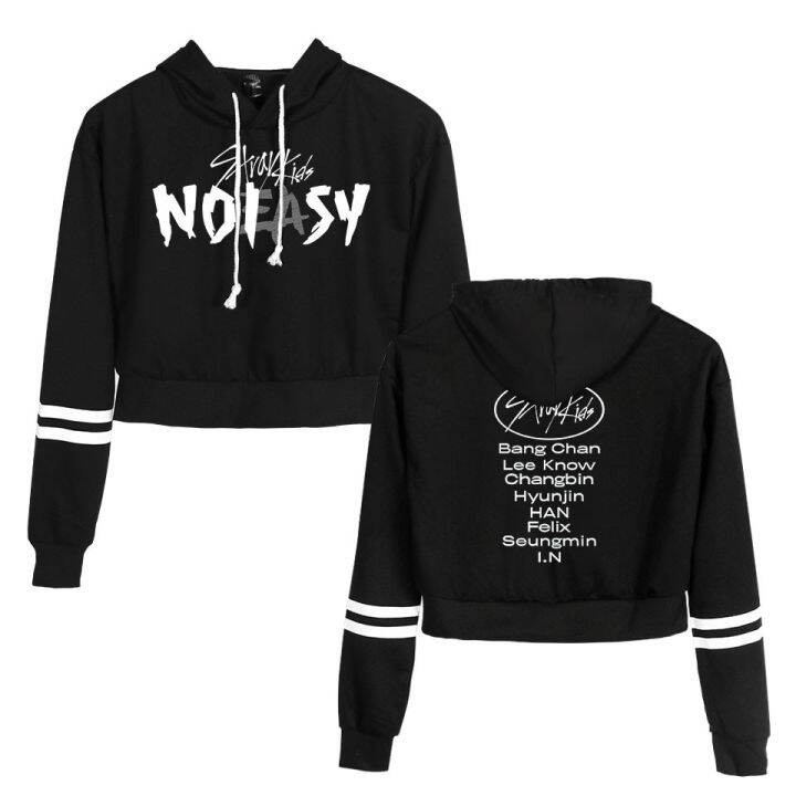 Stray kids Crop Top Noeasy SKZ Women Hoodies High Waist Sexy Hoody K ...