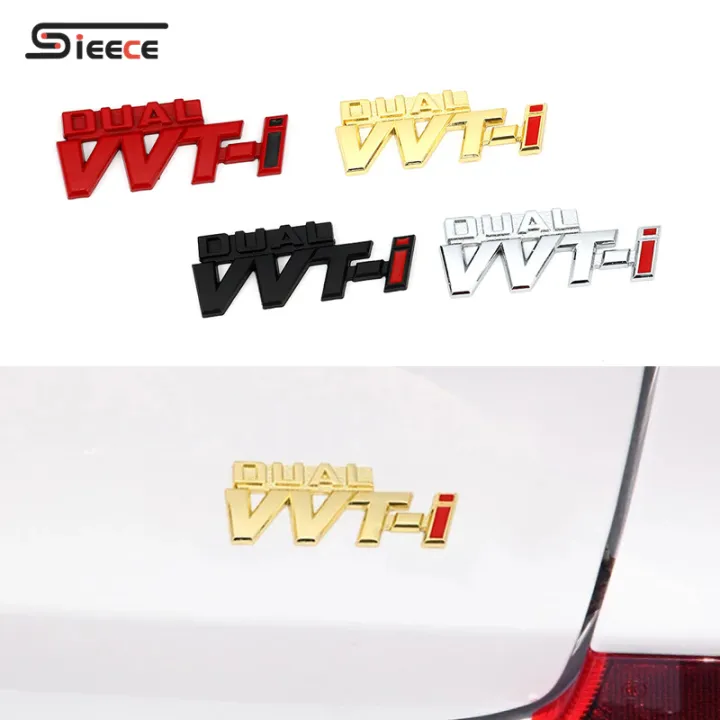Sieece DUAL VVTI VVT-I Metal Chrome Logo Car Auto Rear Side Emblem ...