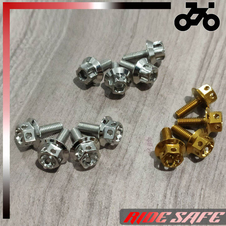 SET / HENG 4X12 MM BRAKE MASTER FLUID STAINLESS BOLTS CNC NMAX / PCX ...