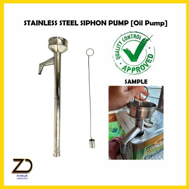 Stainless Steel Siphon Pump, Oil Pump, 45cm Length, HEAVY DUTY ...