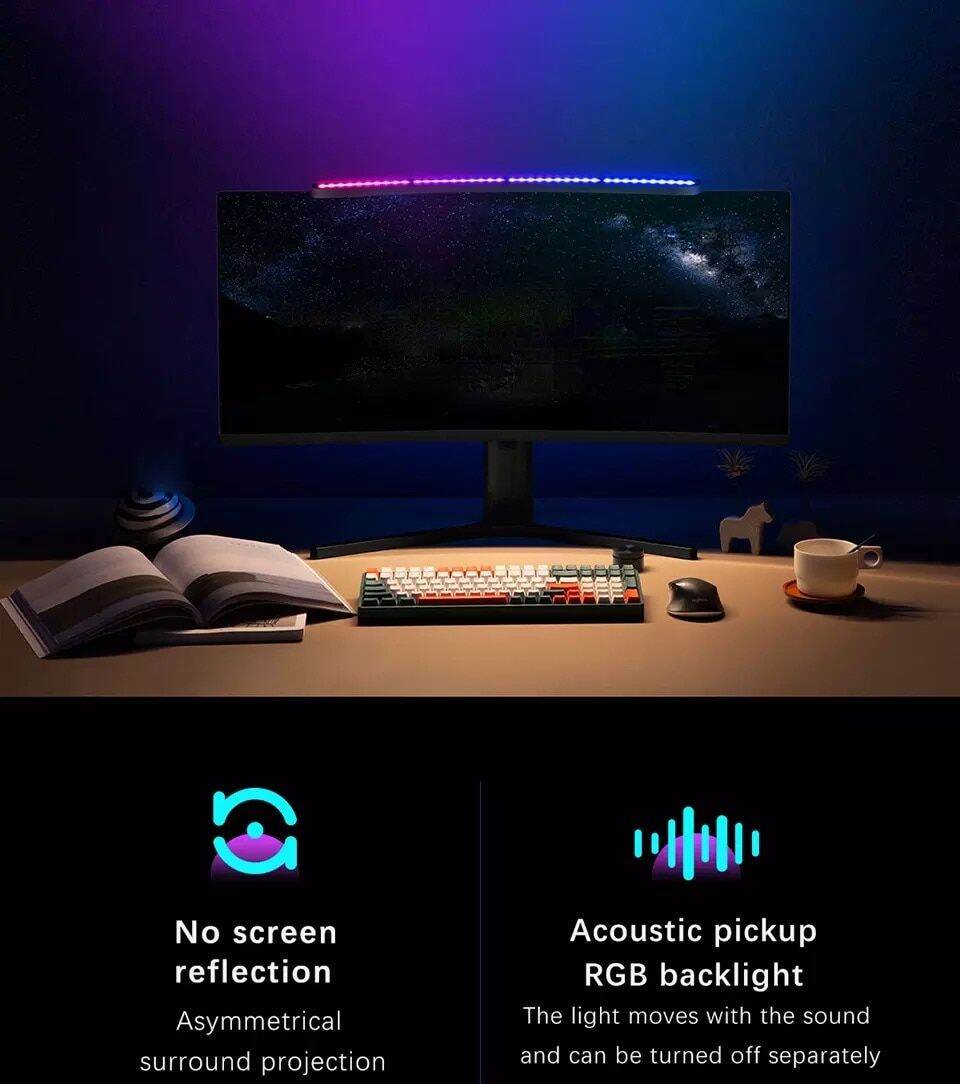 Xiaomi YouPin Official Store Lymax Monitor Light Bar RGB Stepless Dimming Led โคมไฟตั้งโต๊ะ ...