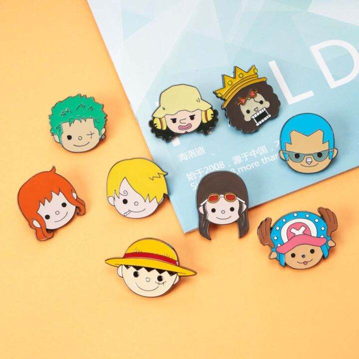 HENLI Creative Kawaii Sauron Nami Roland Luffy Alloy Anime Enamel ...