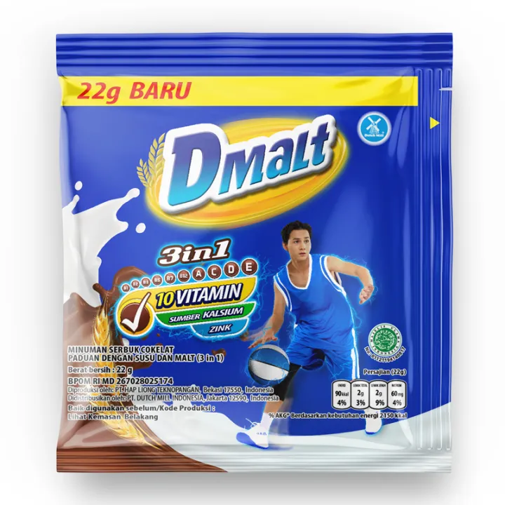 DMALT 3in1 (Minuman Serbuk Cokelat dan Malt) 22g X 10 Sachet | Lazada ...