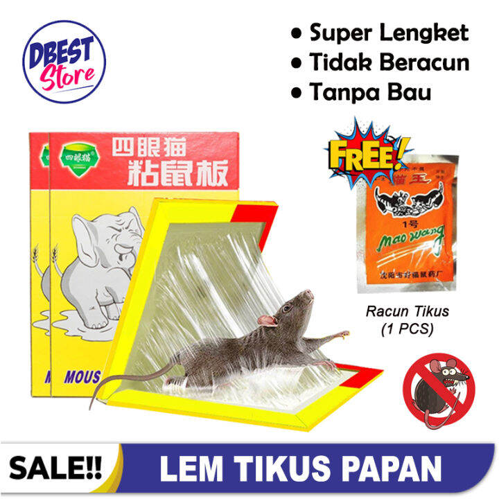 COD/Bayar di Tempat - LEM TIKUS CAP GAJAH TRAP PAPAN SUPER LENGKET ...