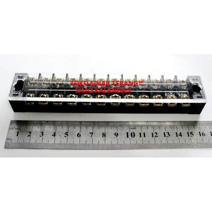 Terminal Kabel Listrik BLOK 12 POLE STB 25A AC 600V Sambungan Firewire ...