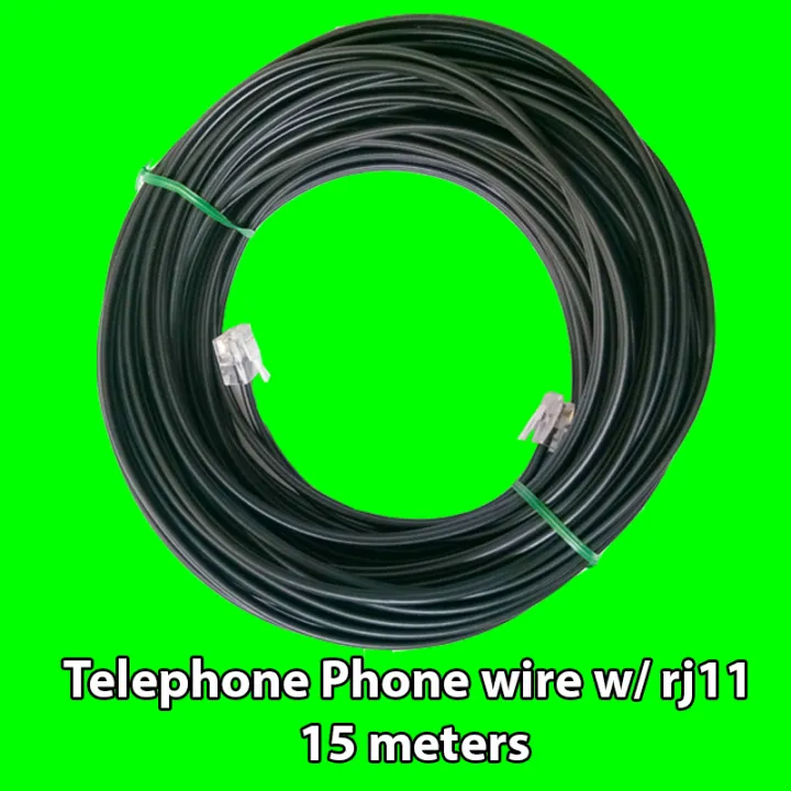 rj11 Telephone line wire (15 meters) black | Lazada PH