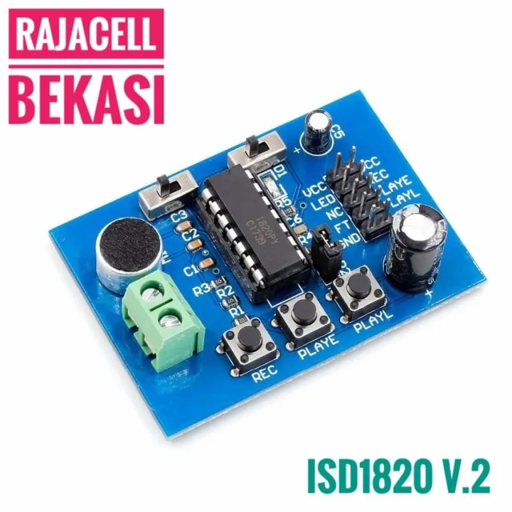 ISD1820 V2 Sound Voice Recording Recorder Playback Module Rekam Suara ...